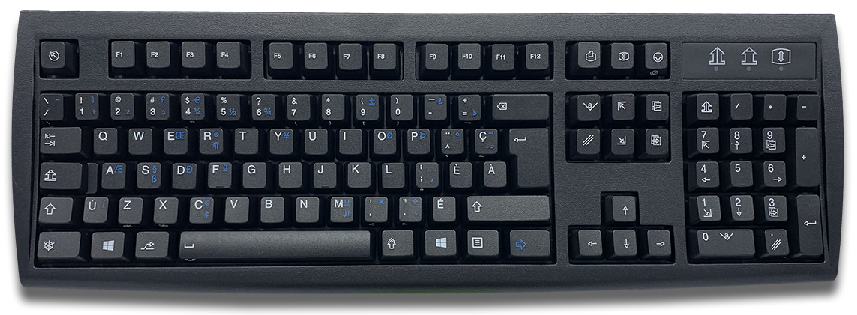Boutique PRÉSENCE. Clavier régulier normalisé ACNOR KBS225T5-USB-BL