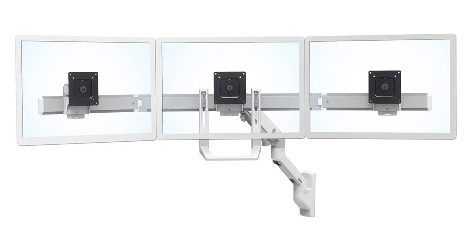 Boutique PRÉSENCE. Bras triple BLANC pour Ergotron HX, 98-009-216
